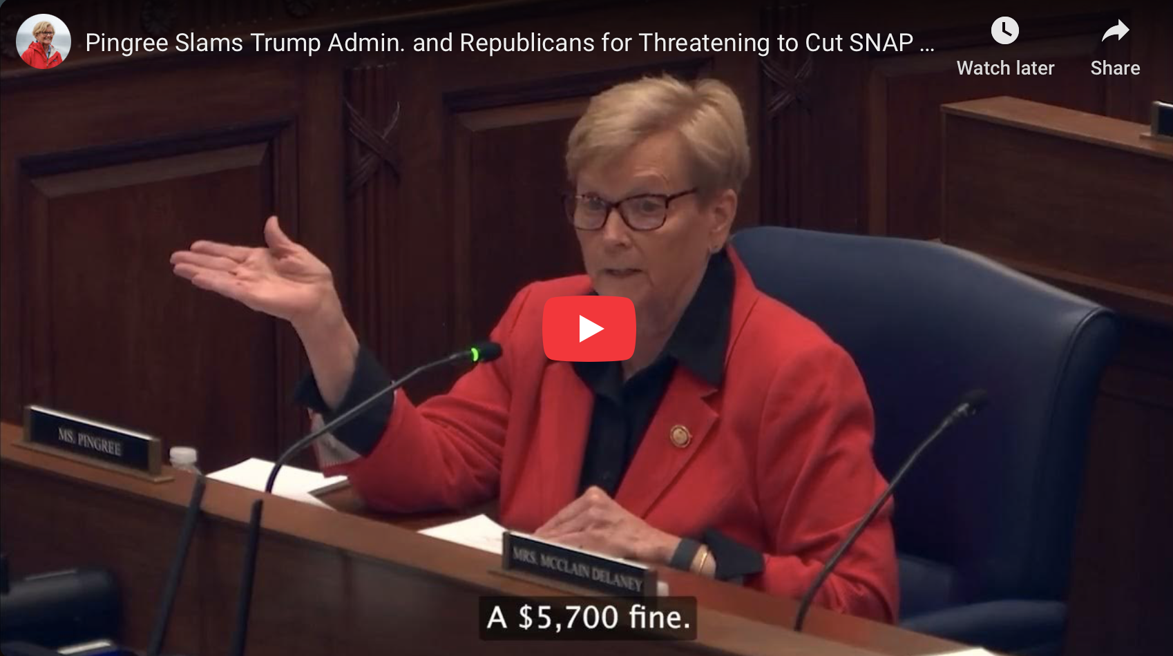 U.S. Representative Chellie Pingree